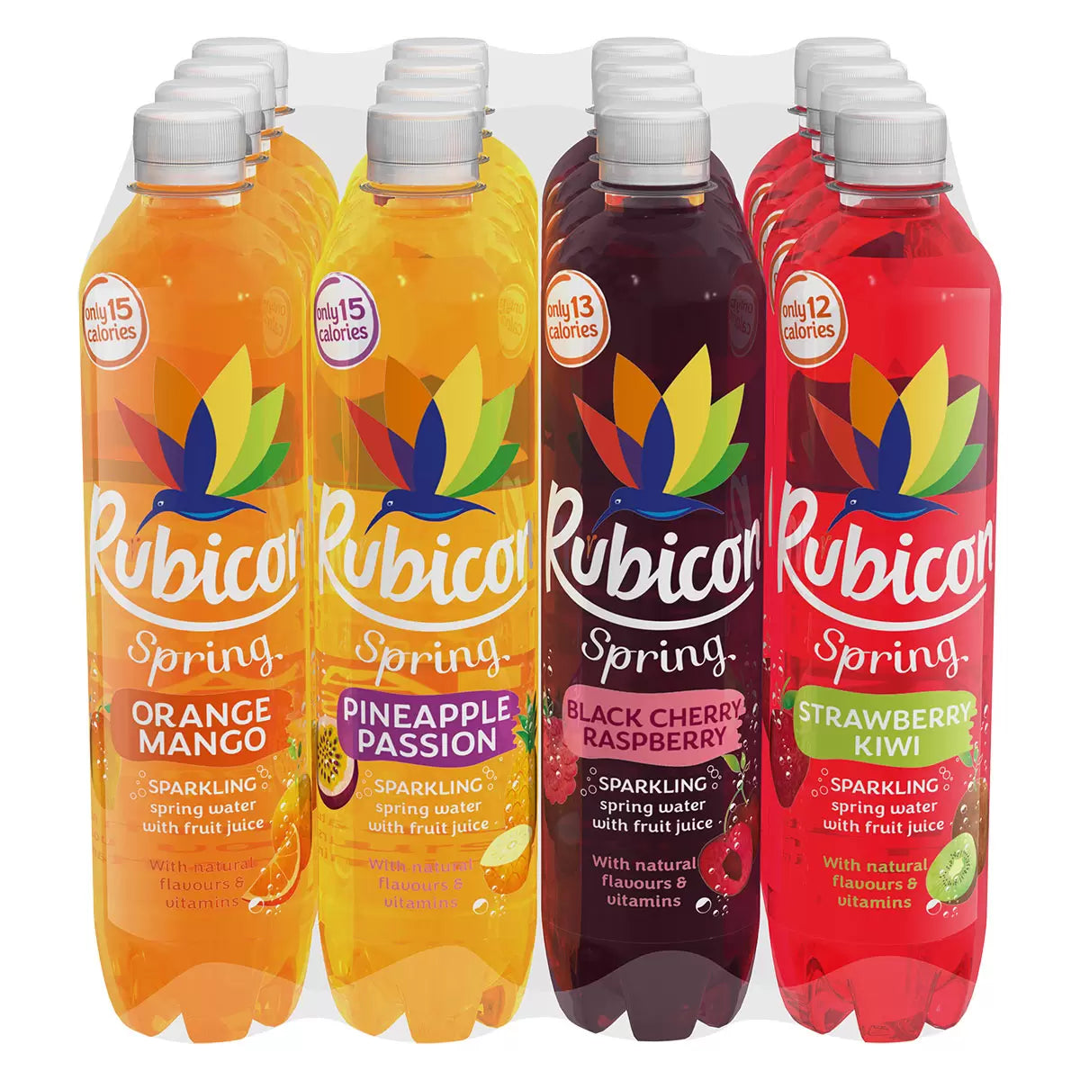 Rubicon Sparkling Spring Water Mixed Pack of 16x500ml