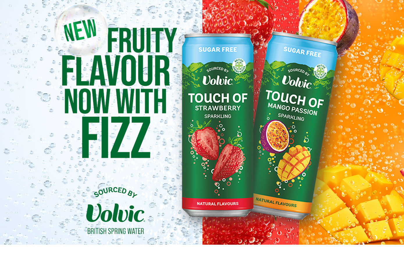 Volvic Touch of Fruit Sparkling water Pack of 12x330ml