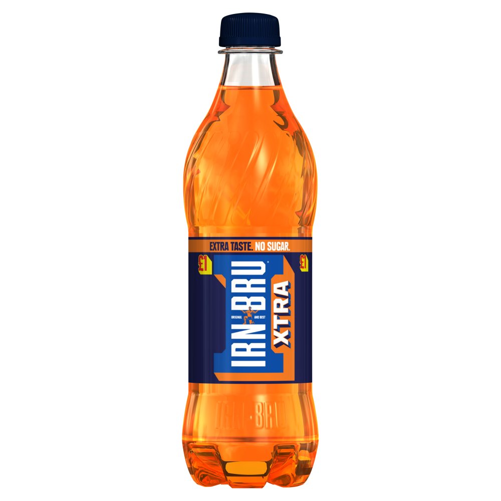 IRN-BRU XTRA Zero No Sugar & Low Calorie Fizzy Drinks Bottles Pack of