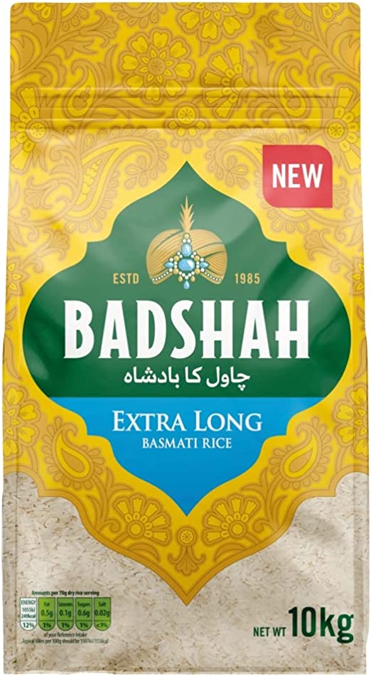 Badshah Extra Long Basmati Rice Pack of 1x10kg