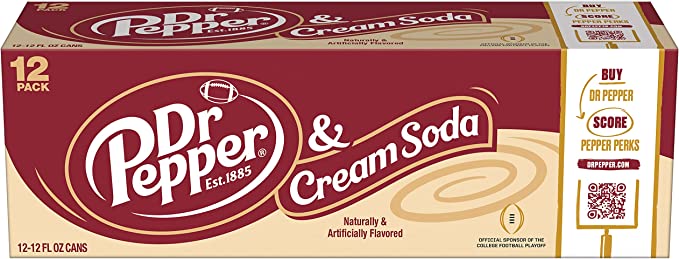 Dr Pepper Cream Soda Pack of 12x355ml
