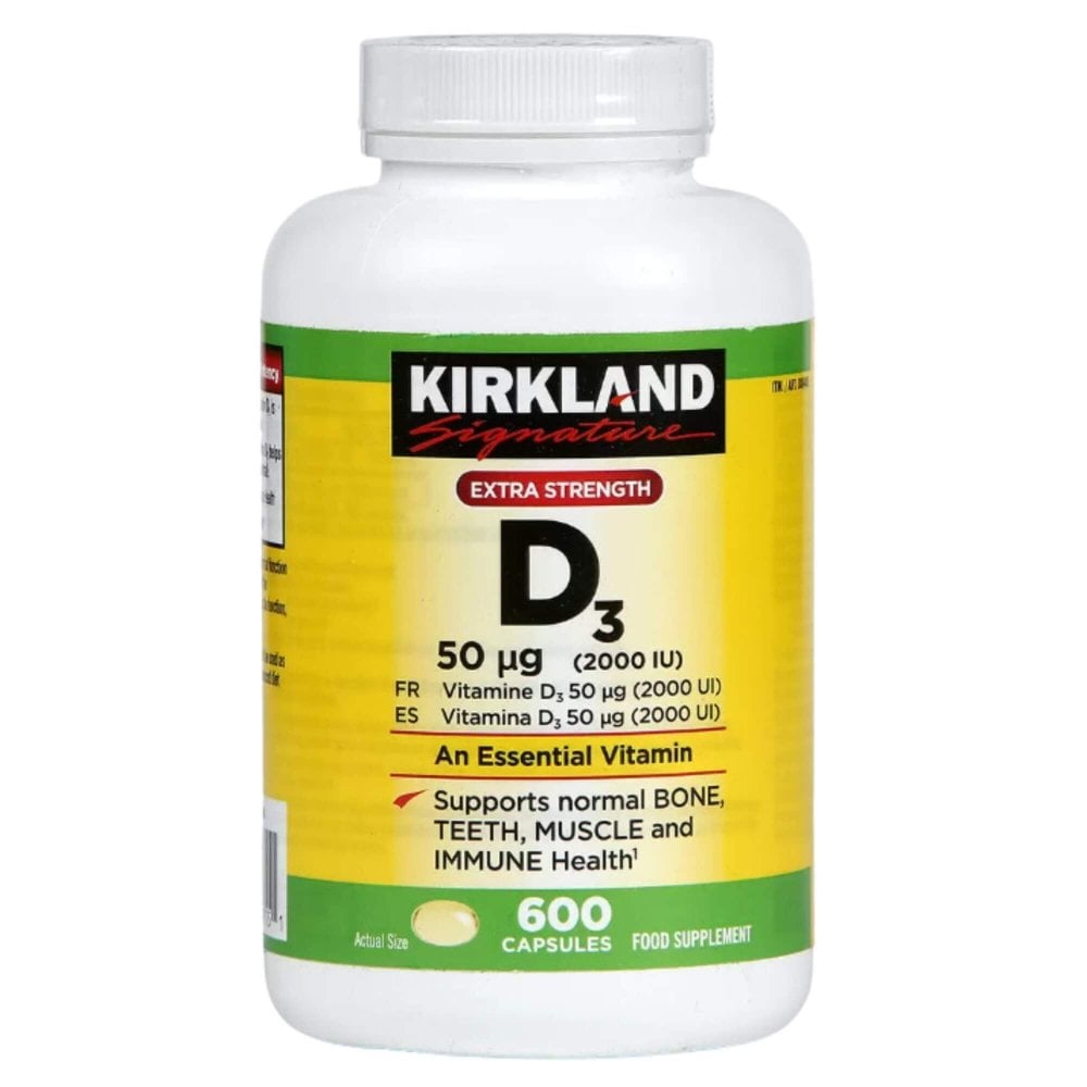 Kirkland Signature Extra Strength Vitamin D3 Pack of 600 Capsules