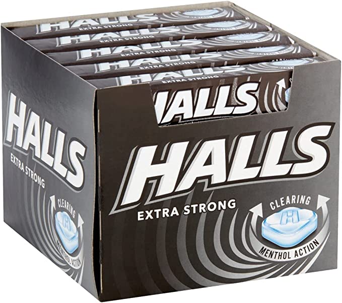 Halls Mentho-Lyptus Extra Strong Throat Lozenges Stick 33.5 g (Pack of