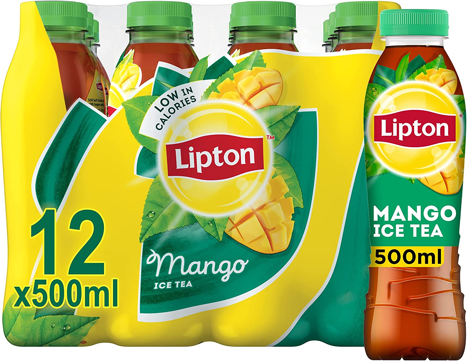 Lipton Ice Tea Mango Soft Drink (Pack Of 12 x 500 ml)